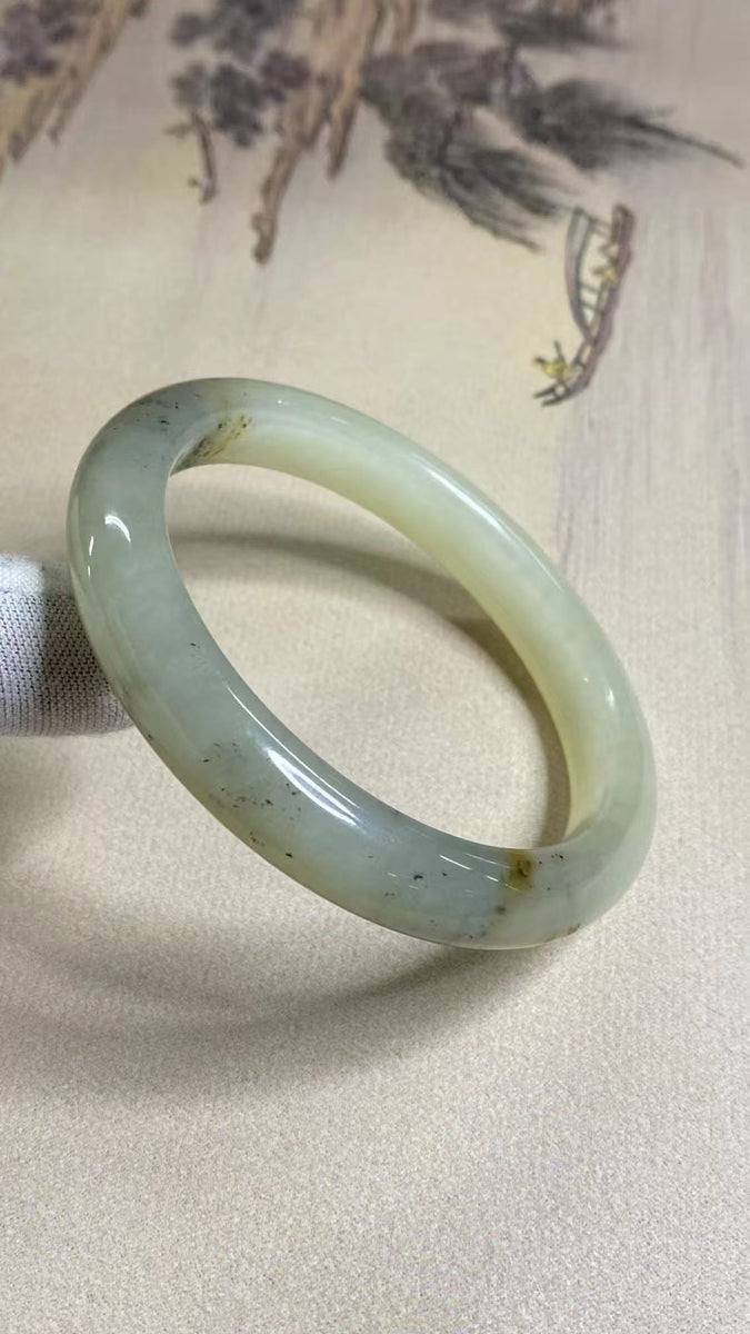 Gelang Giok Bunga Giok Cui Fine Jade Ukuran 61-63mm Ukuran 62.6mm Leba ...